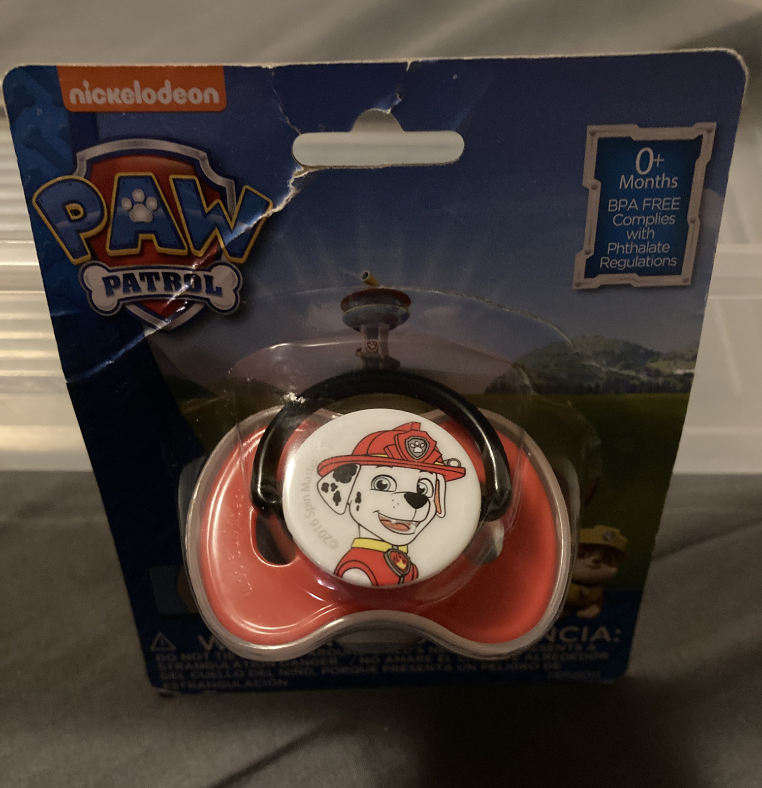 Nickelodeon Paw Patrol Pacifiers With Covers Chase & Marshall Binky 0 ...