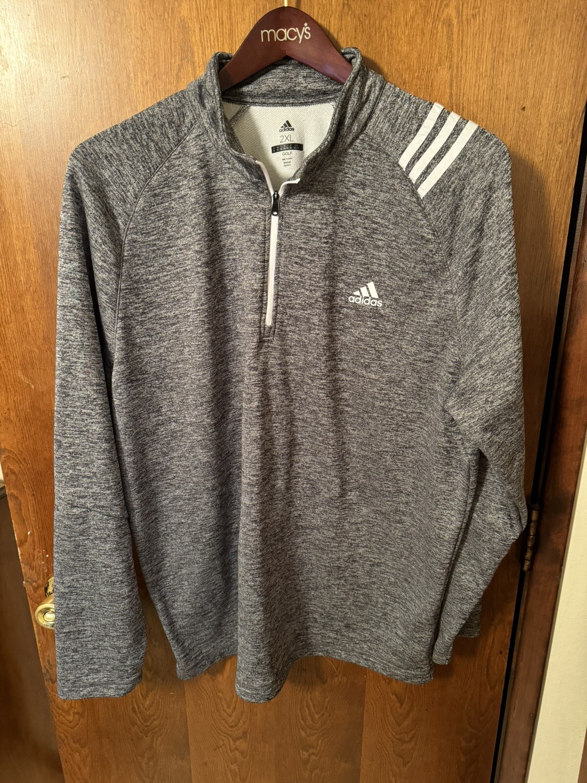 Adidas Golf Heather Gray 1/4 Zip Jersey Sweatshirt Size 2XL | eBay