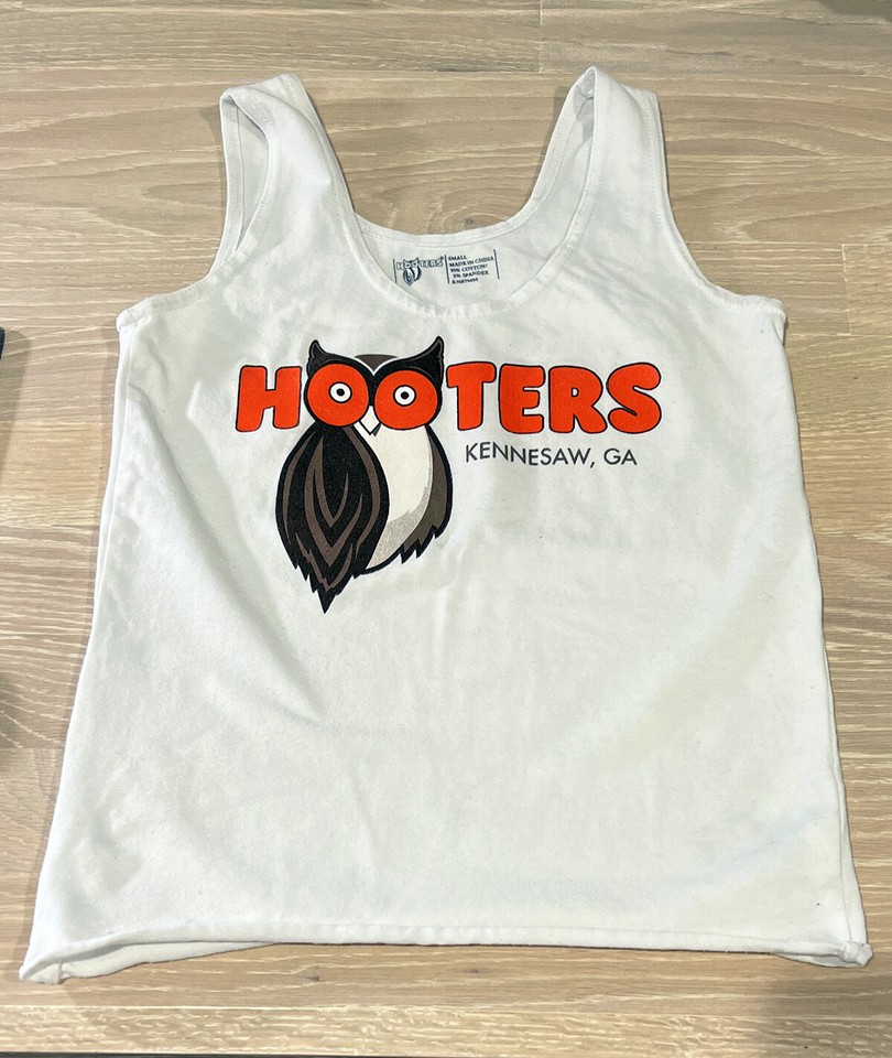 HOOTERS WingHouse Uniform Tank Top Shorts Pantyhose Socks Name Tag ...