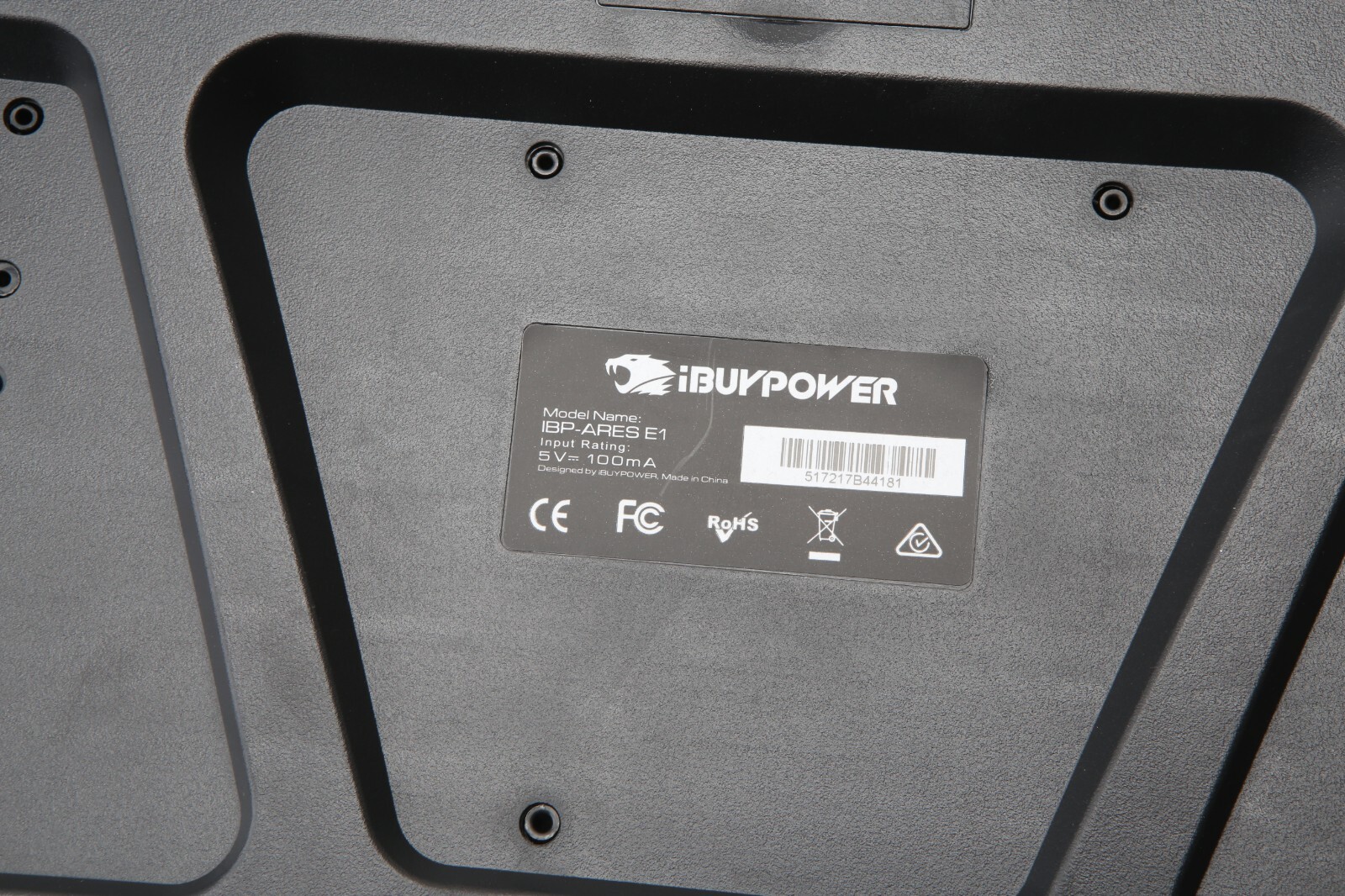 iBuyPower Gaming Keyboard IBP Ares E1 Black & Red USB Wired OPEN BOX ...