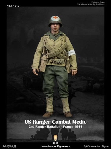 Facepool 1/6 Scale 12" WWII US Ranger Combat Medic Action Figure FP-010 ...