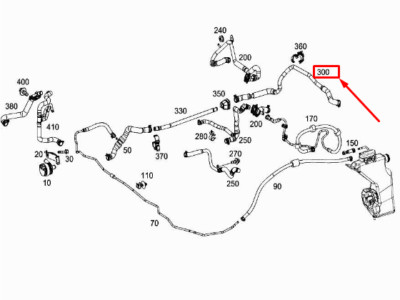 NEW MERCEDES-BENZ C W205 ENGINE COOLANT HOSE A2058303202 ORIGINAL NO🇺🇸 ...
