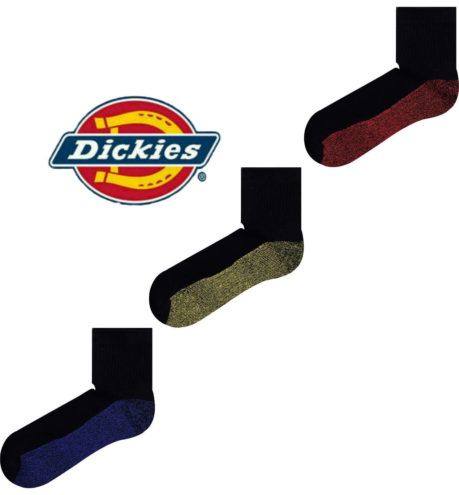 1-15 Pairs DICKIES Men's Industrial Crew Boot Work Socks Big Foot Duty ...