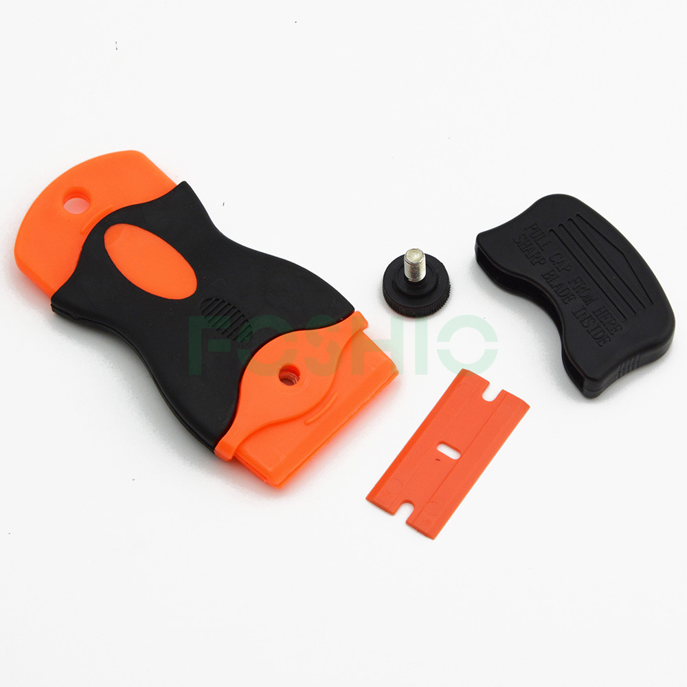 Retractable Razor Scraper, Plastic Double Edged Blades Spatula Removal ...