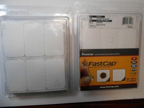 FASTCAP FC.SP.H2.5.WH, HINGE SCREW COVER CAPS, 2 /120 PACKS=240 CAPS | eBay