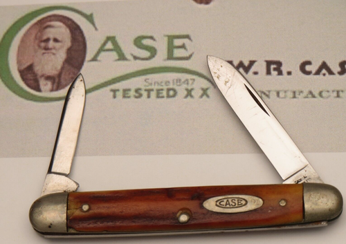 Vintage CASE XX 1940-64 5279 SS Senator Penknife Nice Stag Handles ...