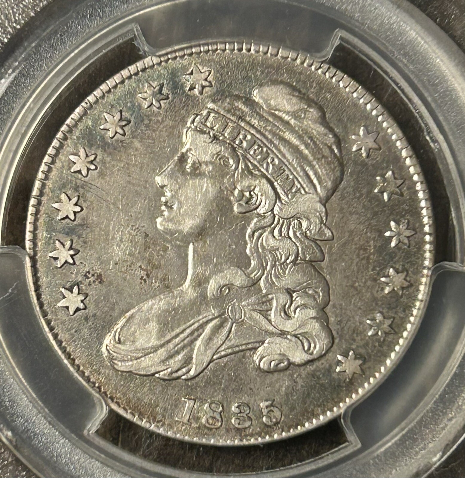 1835 50C Capped Bust Half Dollar - PCGS VF DETAILS - Nice Color - Free ...