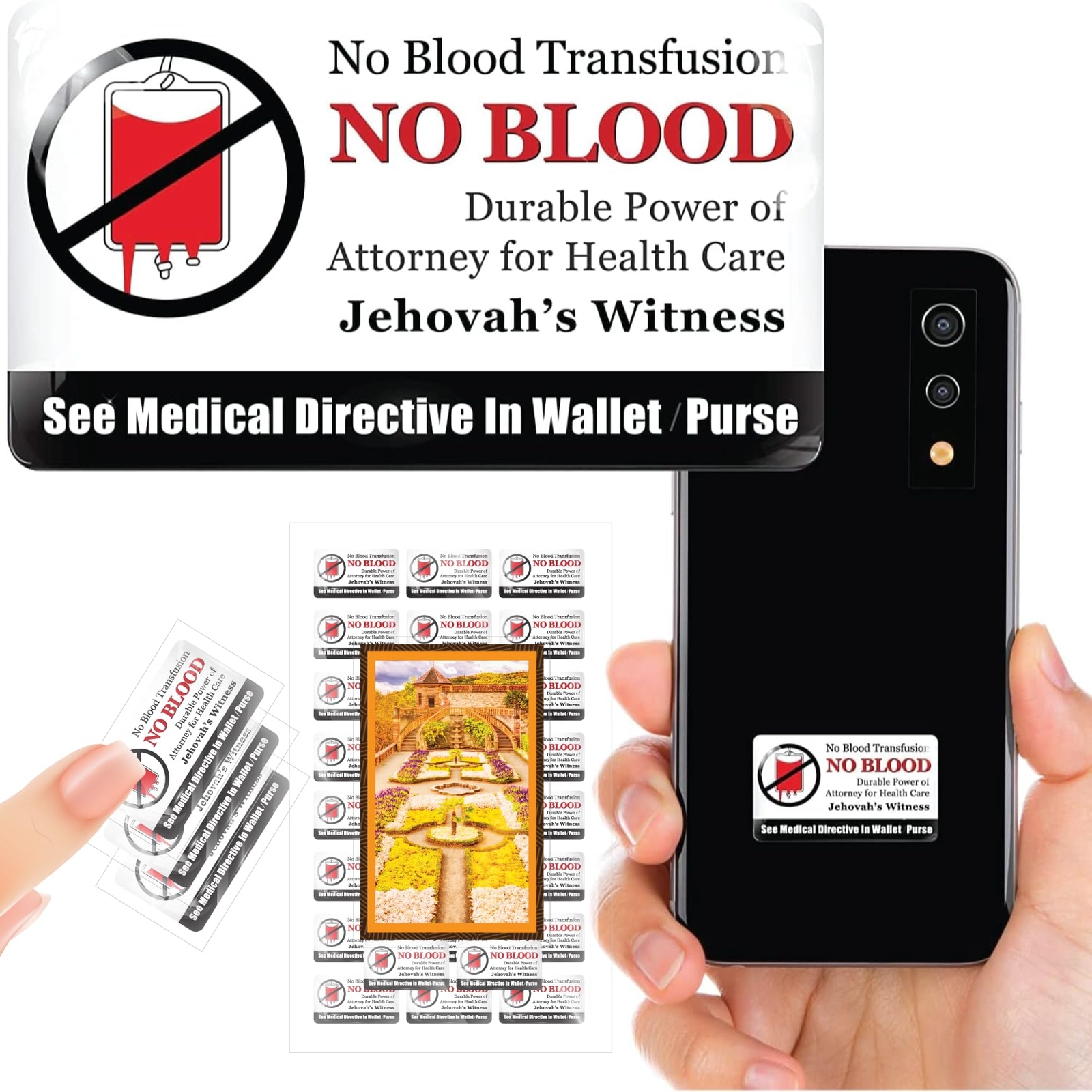 -Bulk 26pcs- No Blood Transfusion Premium 3D Stickers - Accessories of ...