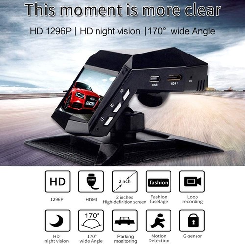 1080P HD Dash Cam Car DVR 170° Wide Angle Camera Driving Video Recorder ...
