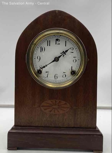 The Sessions Clock Co. Brown Wooden Free Standing Analog Antique Desk ...