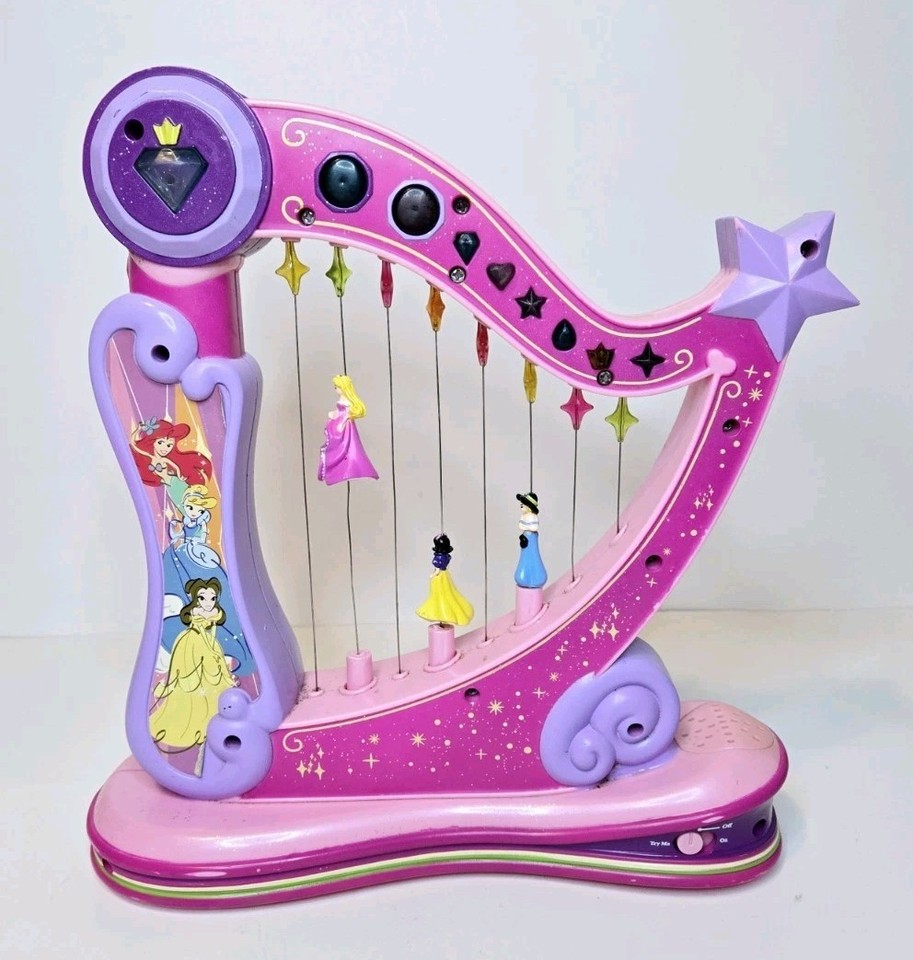 Disney Princess Dance & Spin Harp Toy Quest Rare Animated Musical Toy ...