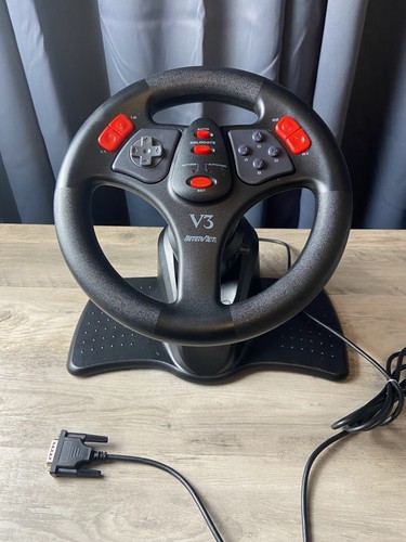 Playstation PS1 PS2 V3 fx INTERACT Racing Steering Wheel SV-1119 | eBay