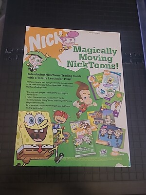 Nicktoons Trading Cards Nickelodeon Print Ad 2004 8x11 Great To Frame ...