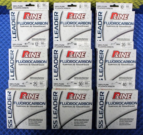 P-Line SS Leader Fluorocarbon Salmon And Steelhead Line 100YD CHOOSE ...