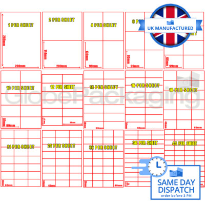 WHITE A4 SELF ADHESIVE ADDRESS LABELS INKJET LASER COPIER PRINTER ...