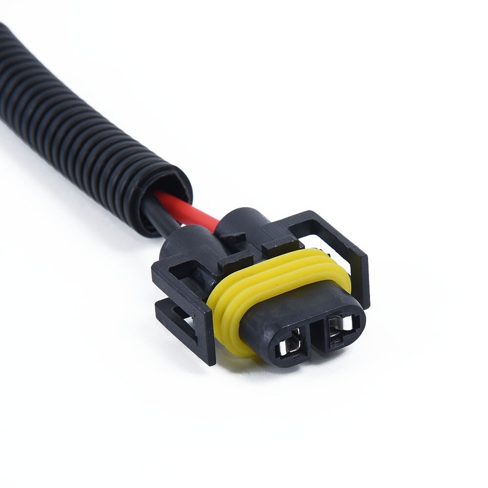 2x H11 H8 H9 Extension Wiring Harness Sockets Adapter Connector For ...