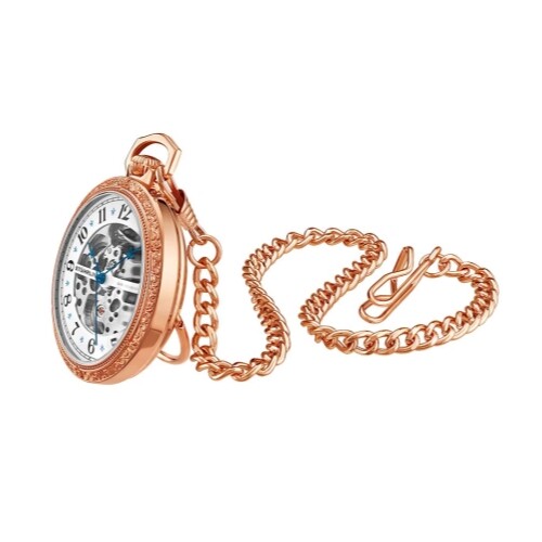 Stuhrling Original 979 04 Consul Mechanical Skeleton Mens Pocket Watch ...