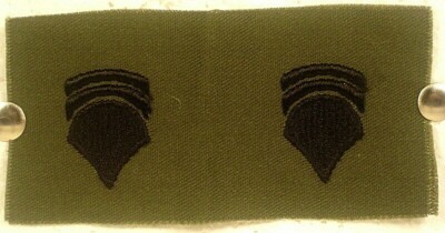 US Army Specialist 6 1st Class SP-6 E-6 Rank Insignia Pair OD Fatigue ...
