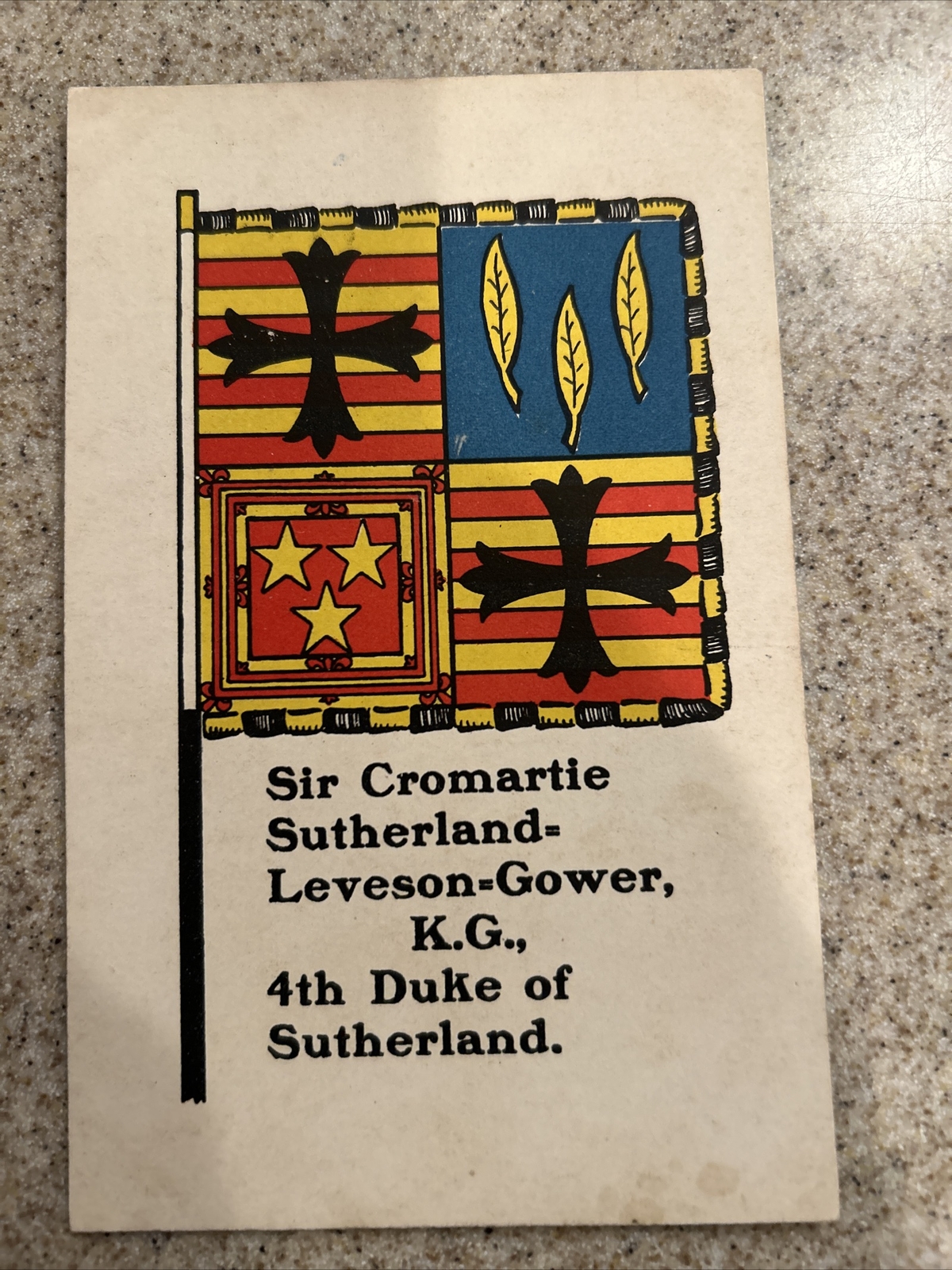 Vintage Coat of Arms Postcard Sir Cromartie Sutherland Leveson Gower ...