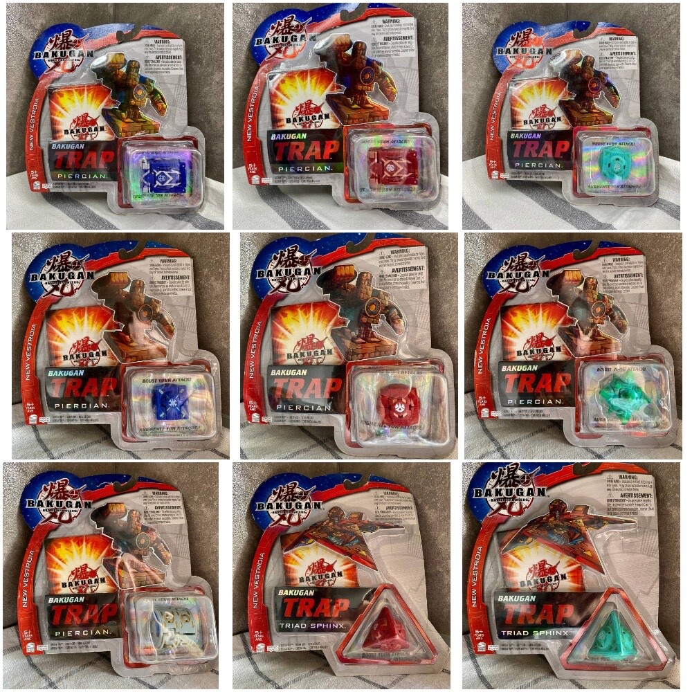 Bakugan New Vestroia Trap Triad Fortress Piercian Hexados Set with ...
