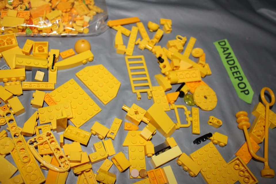 Lego 560+ All Yellow Multi Set Assorted Bricks And Pieces Toys City ...