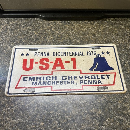 Chevrolet USA1 Dealership Booster License Plate Emrich Manchester ...
