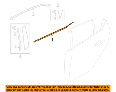 MAZDA OEM 14-18 3 Rear Door Exterior Trim-Belt Molding BJS850670B | eBay