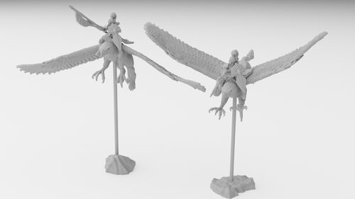 Elven Gryphon Riders - Illhadiel Miniatures 28mm | eBay