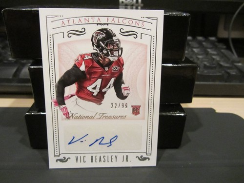 National Treasures Rookie Autograph Falcons Vic Beasley Jr. 22/99 2015 ...