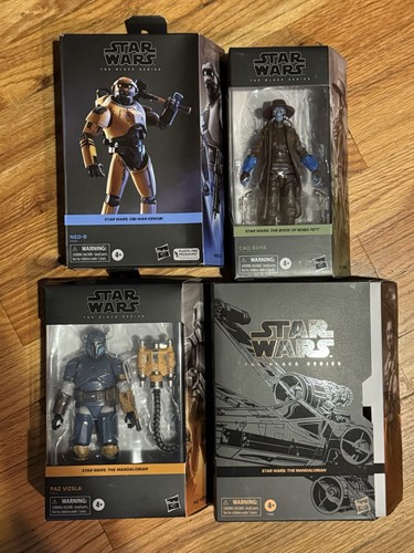 Star Wars Black Series Lot Of 4 Trapper Wolf Cad Bane Ned-B Paz Vizla ...