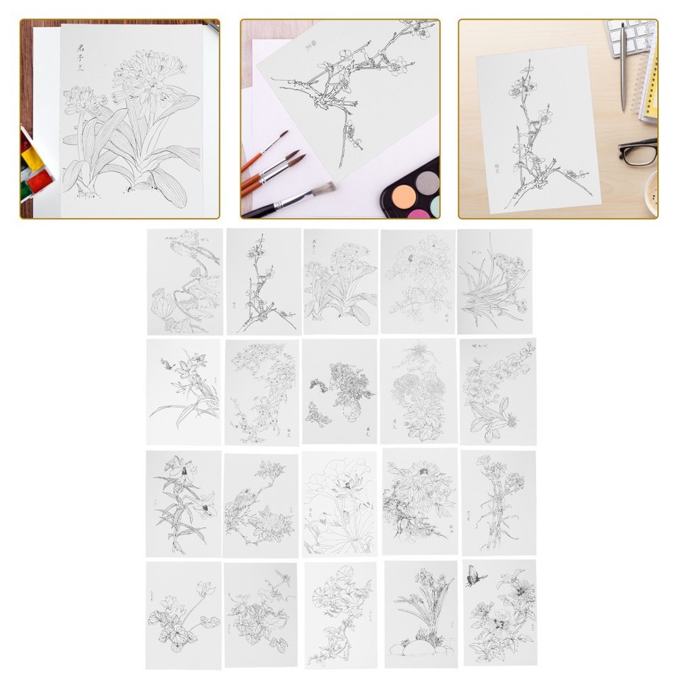 20 Sheets Sketching Painting Paper Painting Paper For Beginners ...