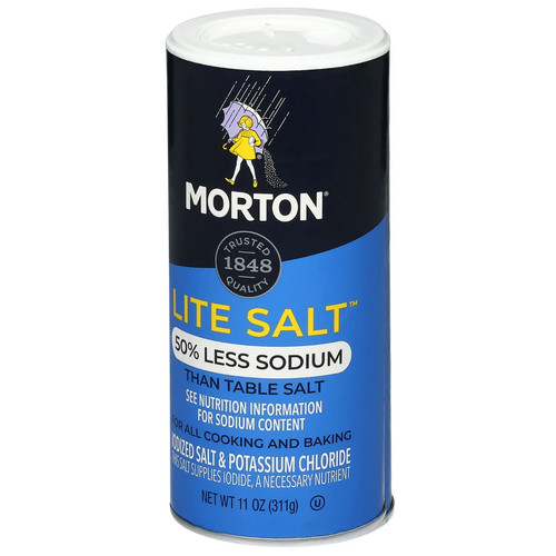 (3 pack) Morton® Lite Salt, Low Sodium Salt Alternative, 11 oz Canister ...