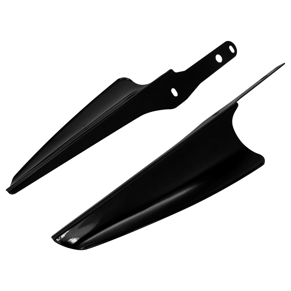 Black Front Fork Mount Wind Deflectors For Harley Touring Road King ...