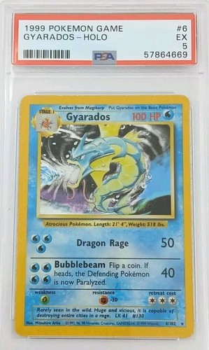 Pokémon TCG Gyarados Base Set 6/102 Holo Unlimited Holo Rare | eBay