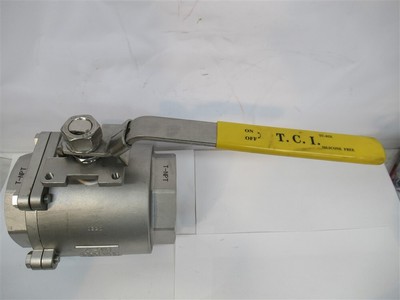 TCI TC-02X , 4" 1000# 316 stainless 2 pc Full Port Threaded Ball Valve ...