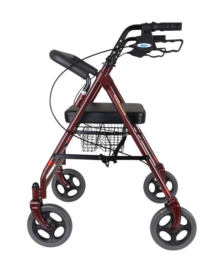 Heavy Duty Extra Strong Bariatric 4 Wheel Rollator Walker 50 Stone ...