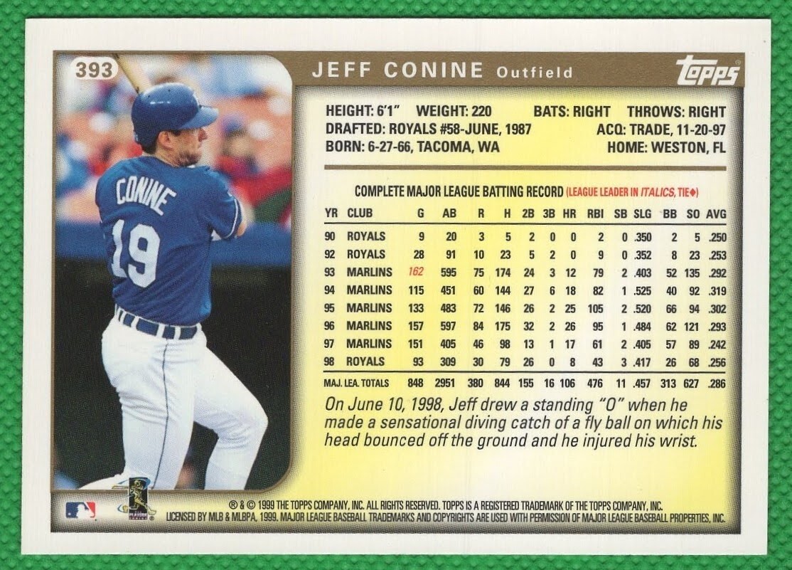 1999 Topps - #393 Jeff Conine for sale online | eBay