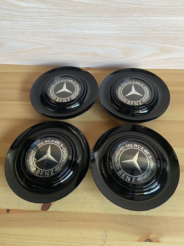 SET OF 4 MERCEDES-BENZ GHOST FLOATING CENTER CAPS WHEEL HUB CAPS SPIN ...