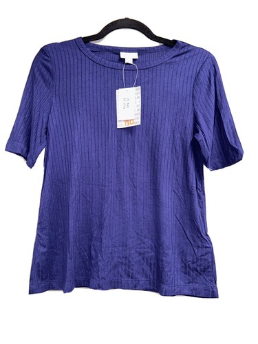 NWT XS Lularoe Alli Basic Tee. Rare Solid NAVY Blue. Elbow Length ...