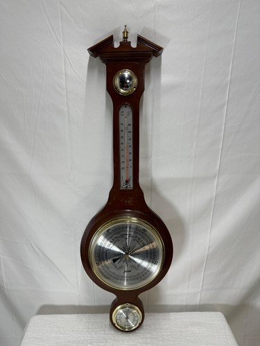 Vintage Jason Wood Banjo Weather Station Barometer Thermometer ...