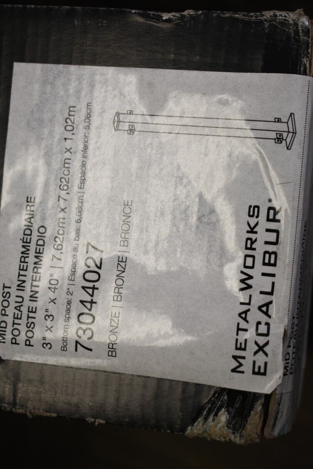 RDI Metal Works 73044027 Excalibur Middle Post 3" x 3" x 40" Bronze | eBay