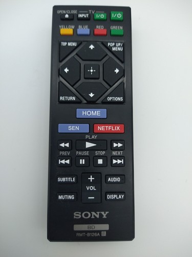 Genuine Sony RMT-B126A Blu-Ray DVD Remote Control BDP-BX620 BX520 BX320 ...