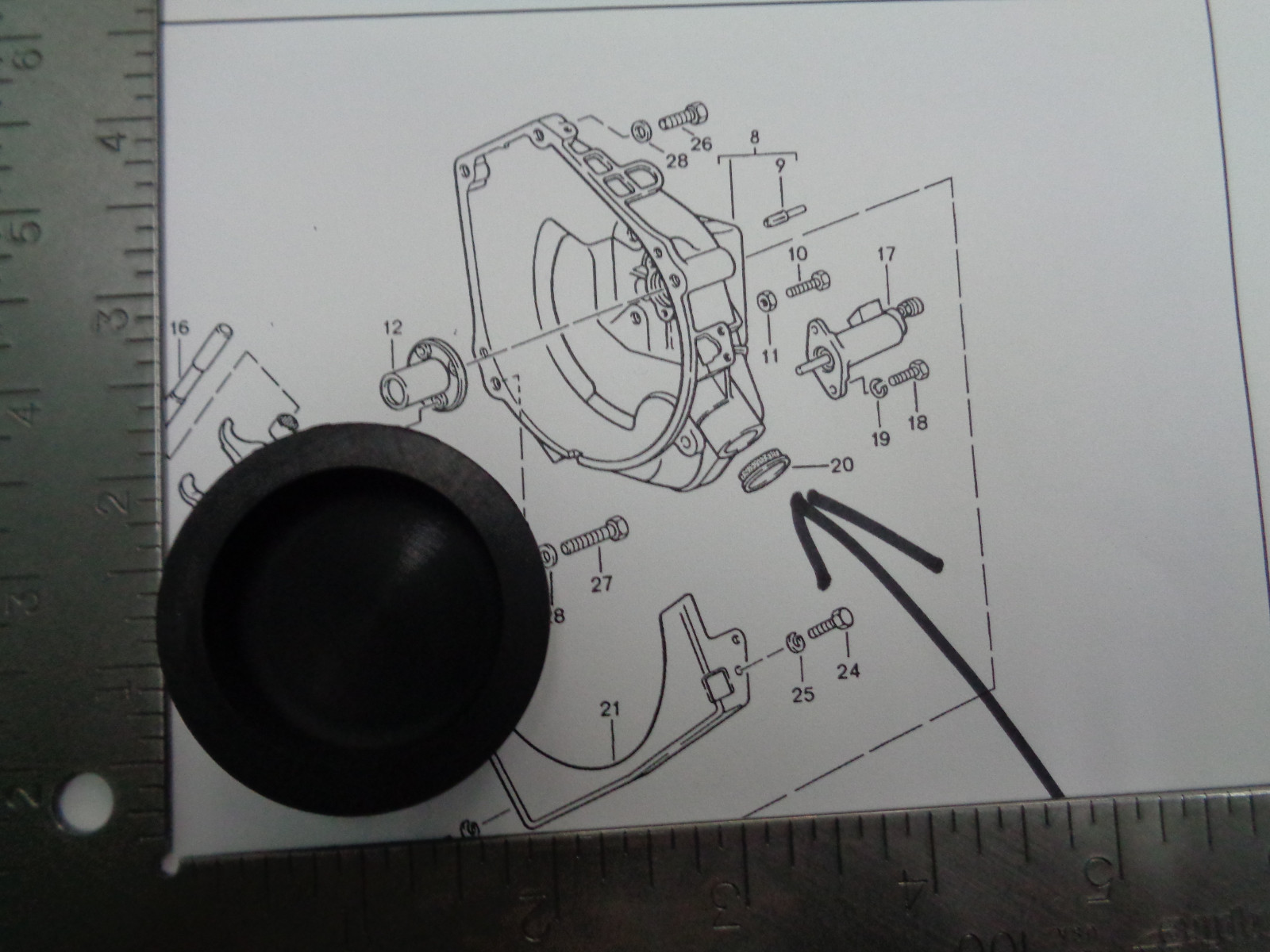 PORSCHE 924s 944 944 turbo 951 s2 968 CLUTCH INSPECTION HOLE PLUG ...