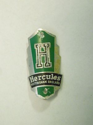 Vintage Hercules Bicycle Head Badge Emblem Nottingham England | eBay