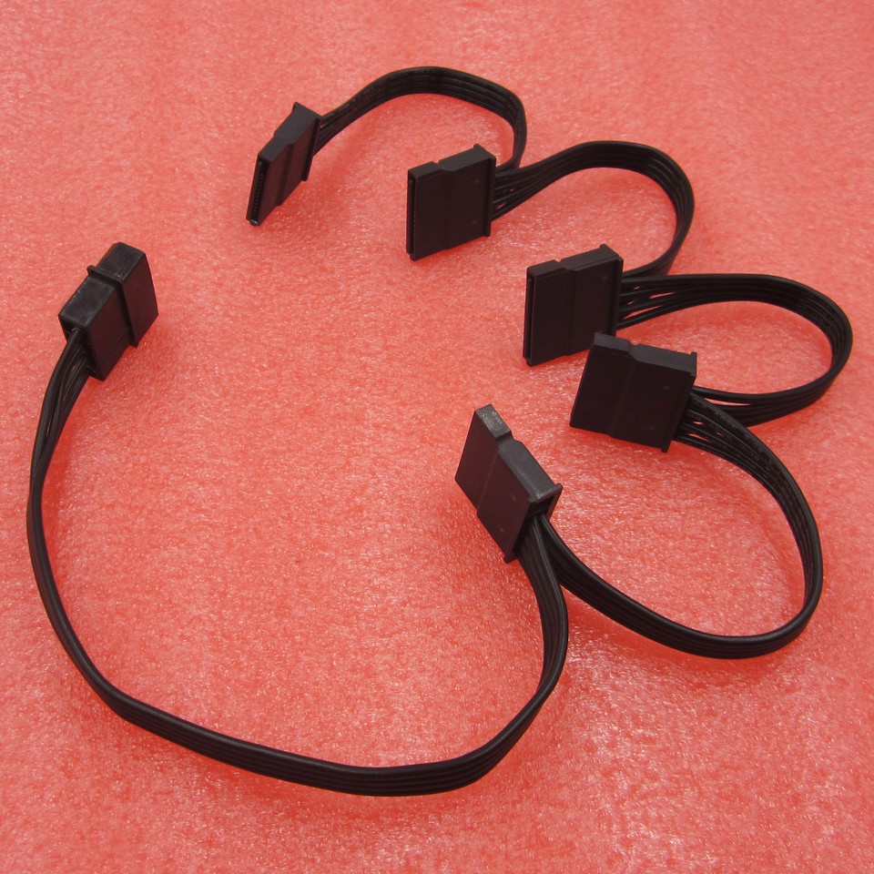 IDE Male to 5 Port Power Supply Cable 4Pin Molex to Multi SATA Port ...