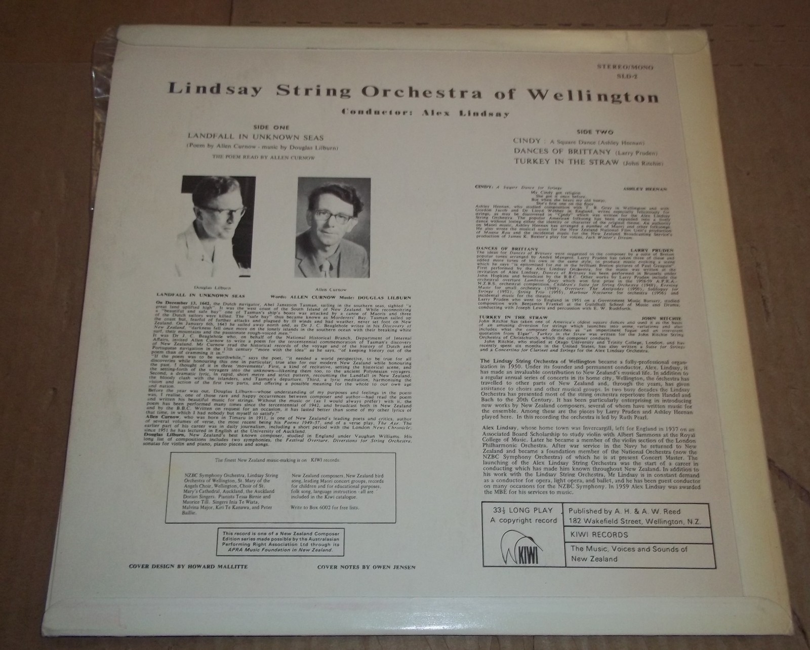 Lindsay String Orchestra LILBURN Landfall in Unknown Seas - Kiwi SLD-2 | eBay UK