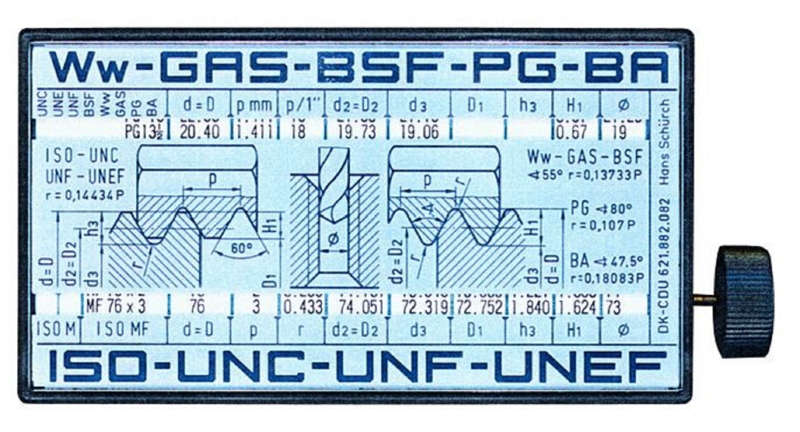 MIB ISO Thread Gauge FILETOR Thread Tap Thread Gauge Display Device for ...