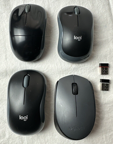 4 Lot Logitech Wireless Mouse All Tested WORKING M170 M185 M215 With ...