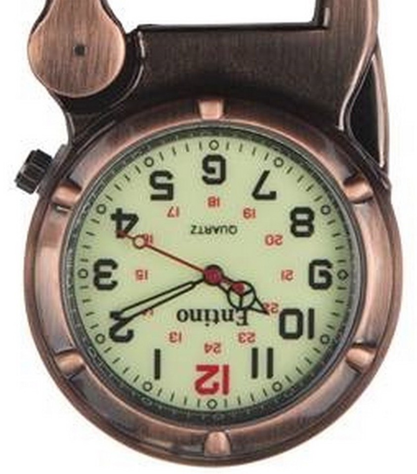 Entino Brand Antique Copper Clip on Carabiner Sturdy FOB Watch Military ...