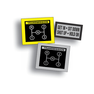 Pair Transmission Shift Pattern Decal 3 Speed Manual Standard Muscle ...